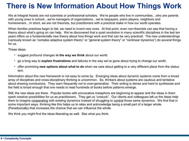 Complexadaptivesystemstheory 12613245196525-phpapp02 | PPT