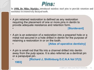 Complex amalgam restoration | PPTX