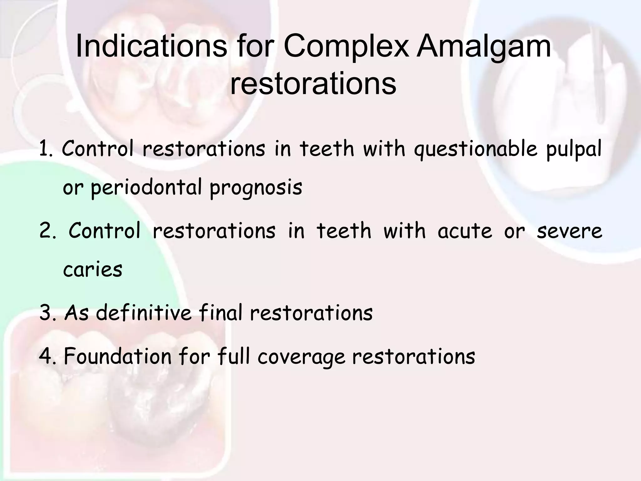Complex amalgam restoration | PPTX