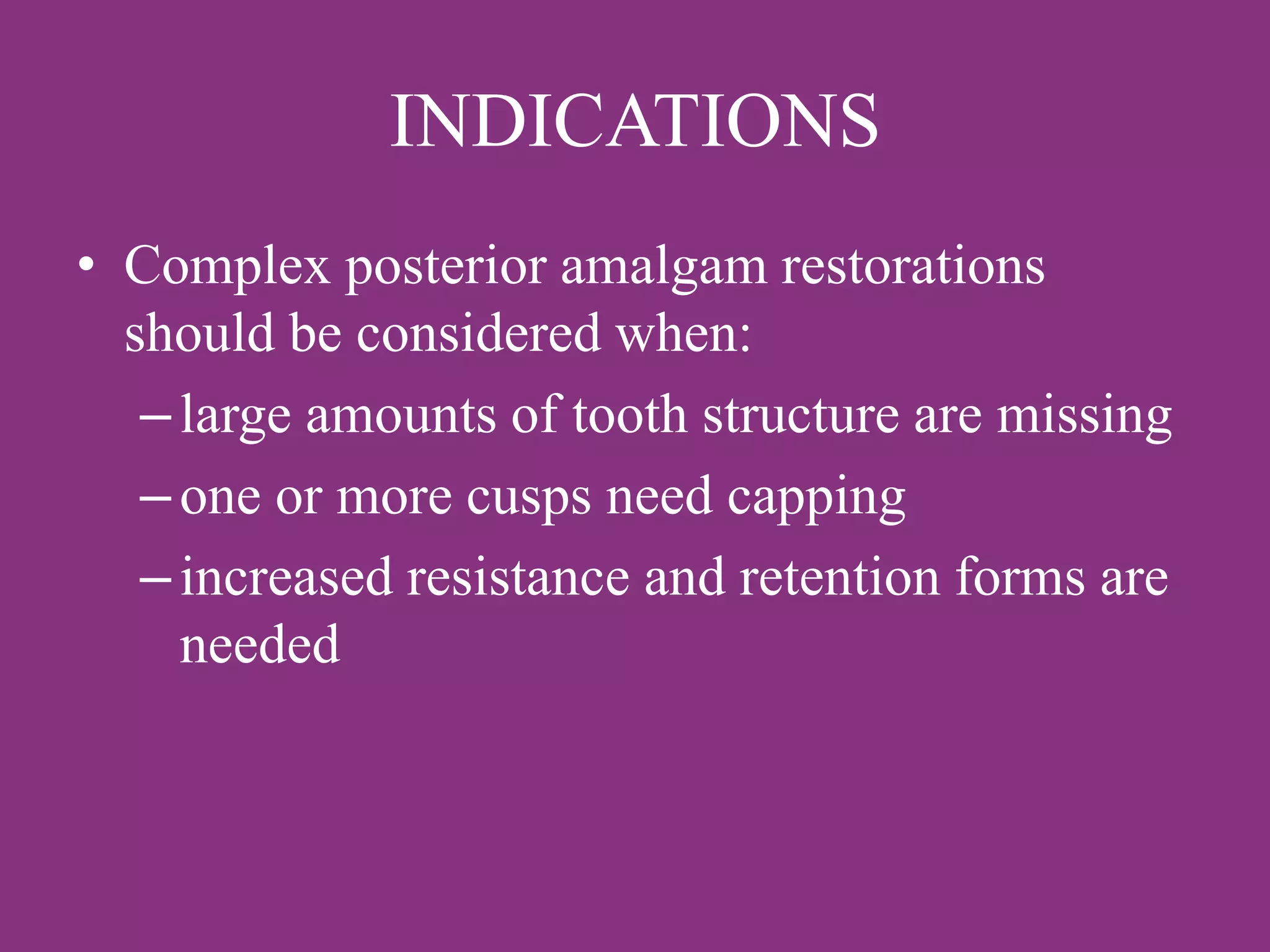 COMPLEX AMALGAM RESTORATIONS.pptx