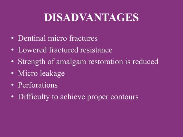 Complex Amalgam Restorations Pptx Dental Health Diseases And Conditions