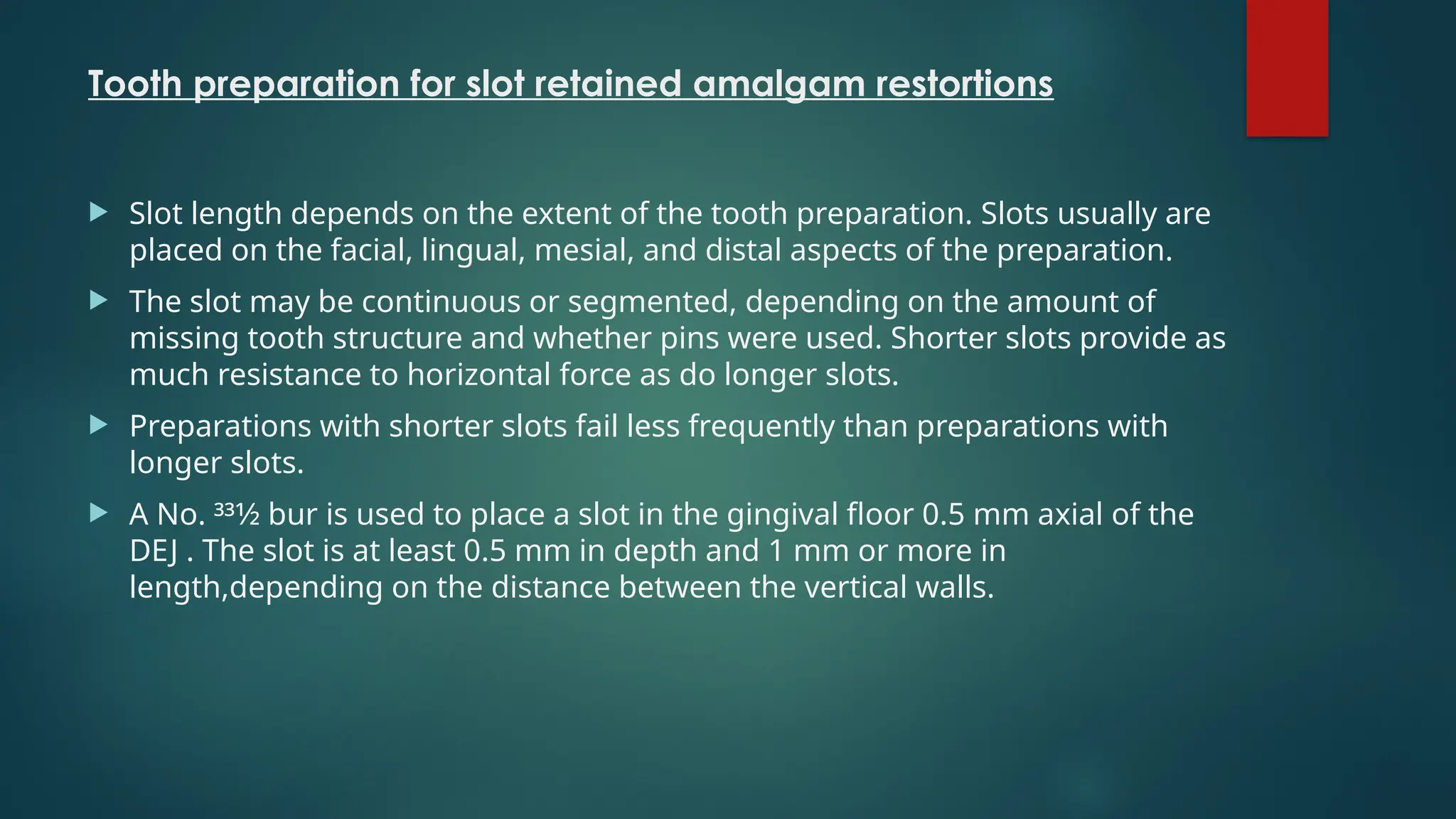 Complex Amalgam Restorations Pptx