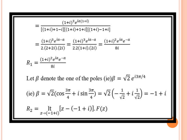 Complex analysis | PPTX | Physics | Science