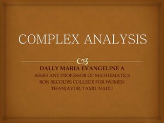 Complex analysis | PPTX