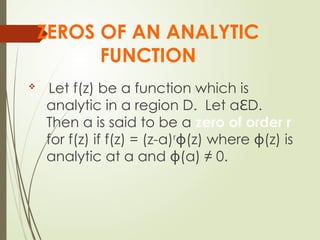 Basic concept of complex analysis....... | PPT
