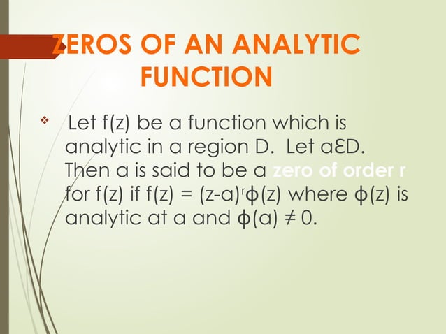 Basic concept of complex analysis....... | PPT
