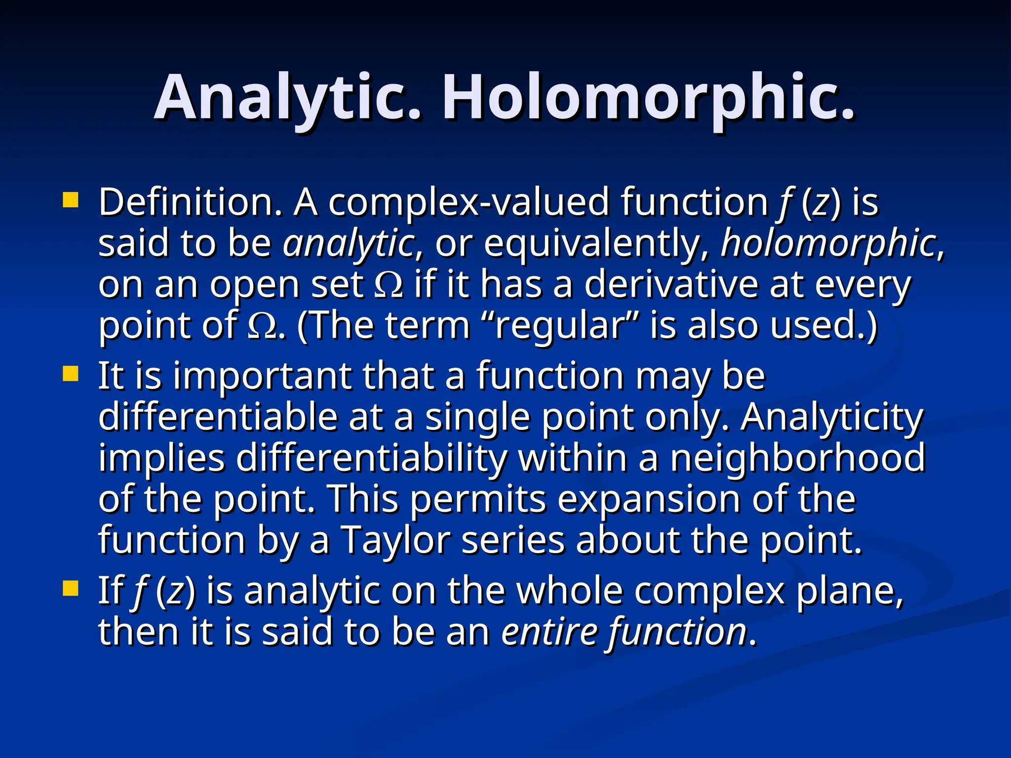 complex analysis power point presentation | PPT