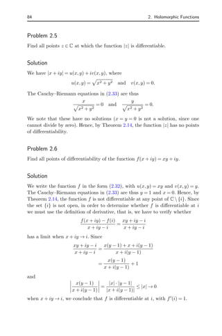 Complex analysis and differential equation | PDF