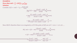 Contour integration and Mittag Leffler theorem | PPTX