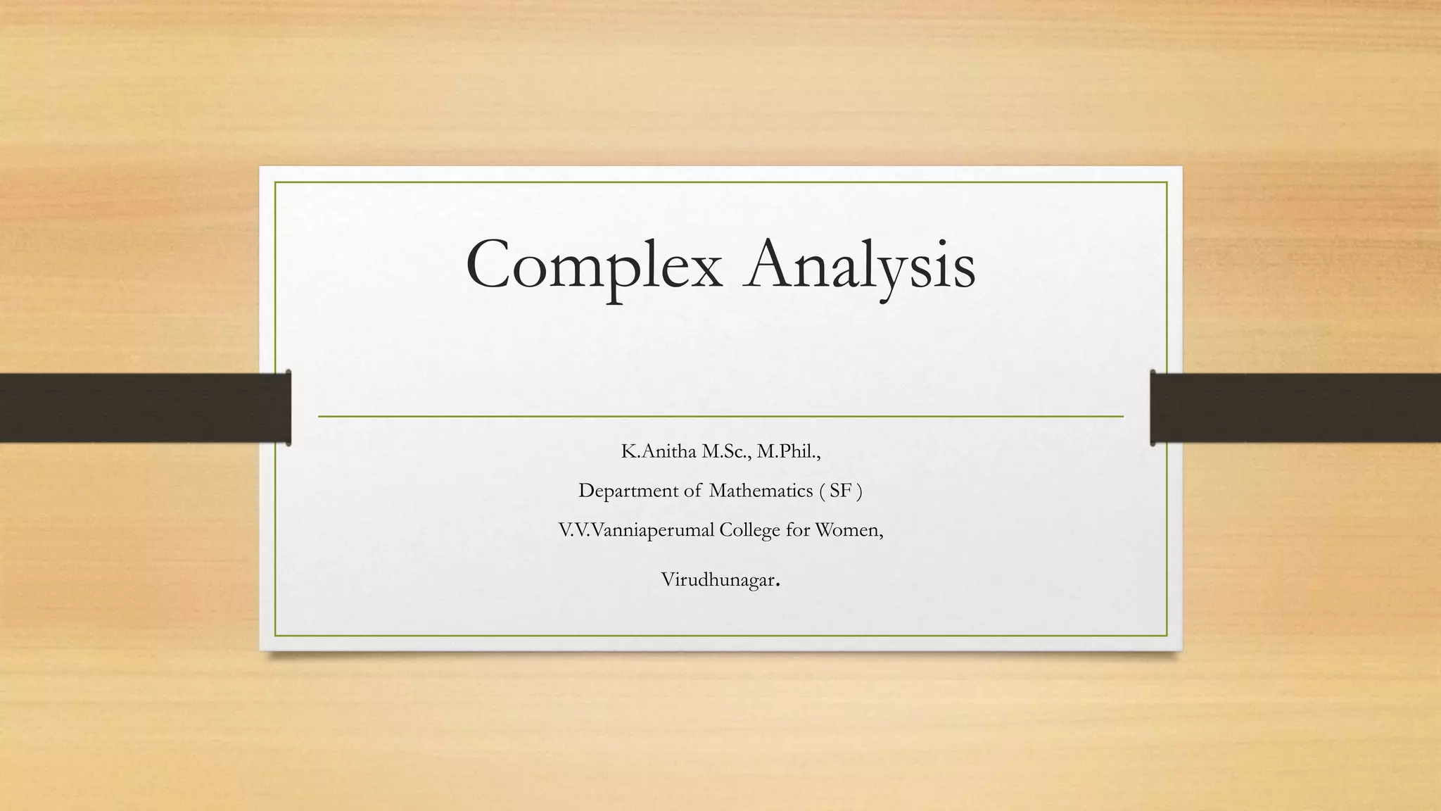 Complex Analysis ppt.pptx