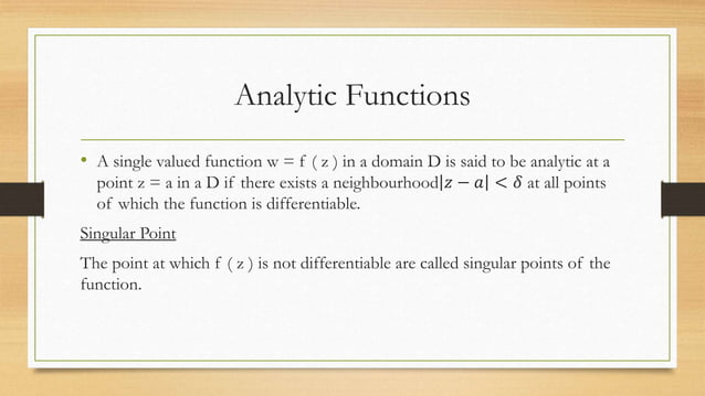 Complex Analysis ppt.pptx | Physics | Science