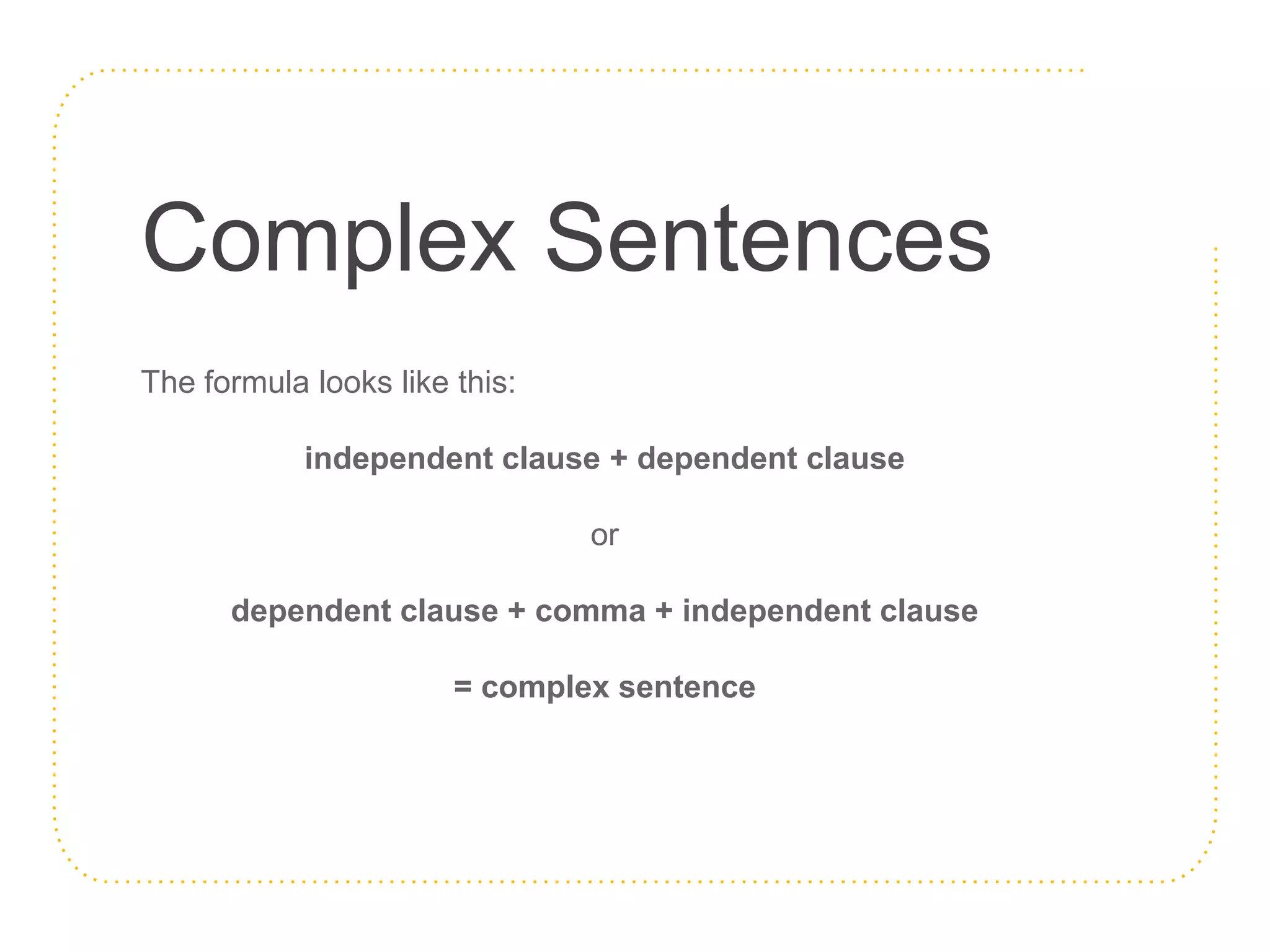 Complex and Compound-Complex Sentences | PPTX