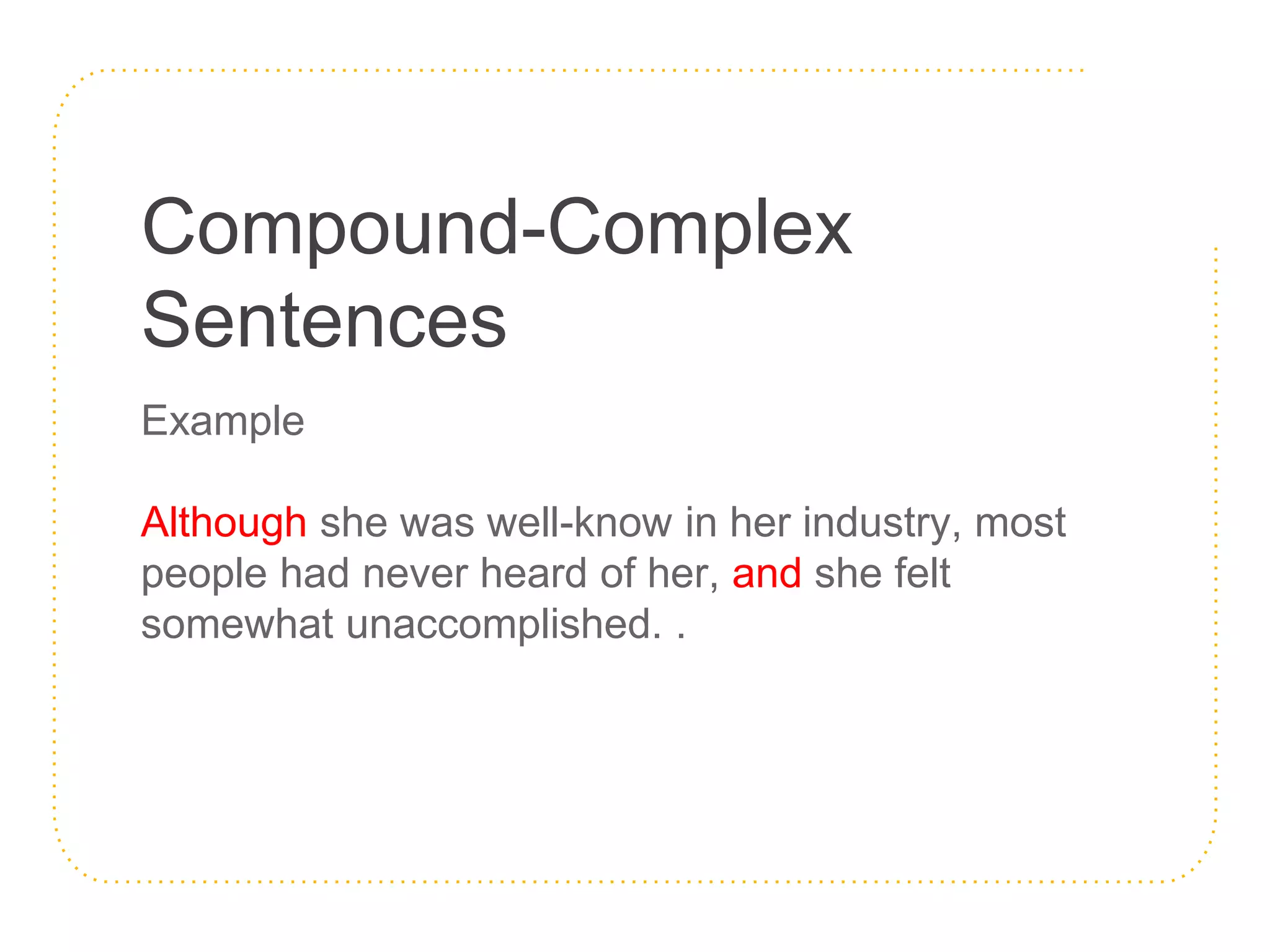 Complex and Compound-Complex Sentences | PPTX