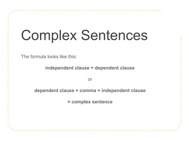 Complex and Compound-Complex Sentences | PPTX