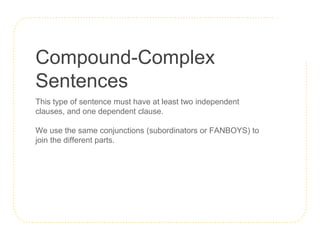 Complex and Compound-Complex Sentences | PPTX