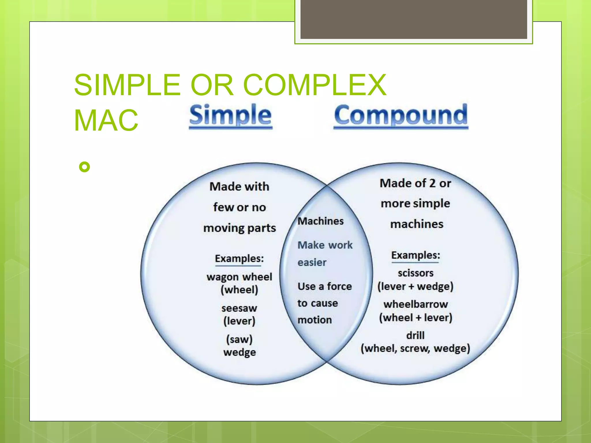 Complex and simple machines | PPTX