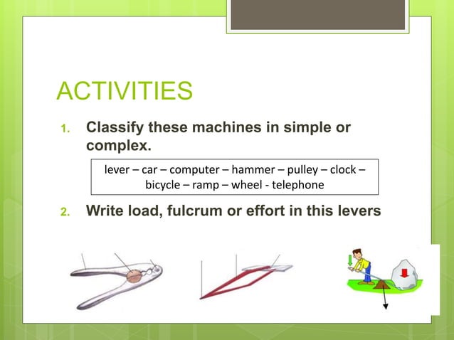 Complex and simple machines | PPTX | Technology & Computing