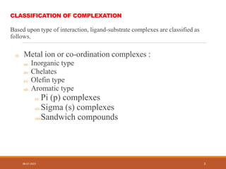 COMPLEXATION AND PROTEIN BINDING | PPTX