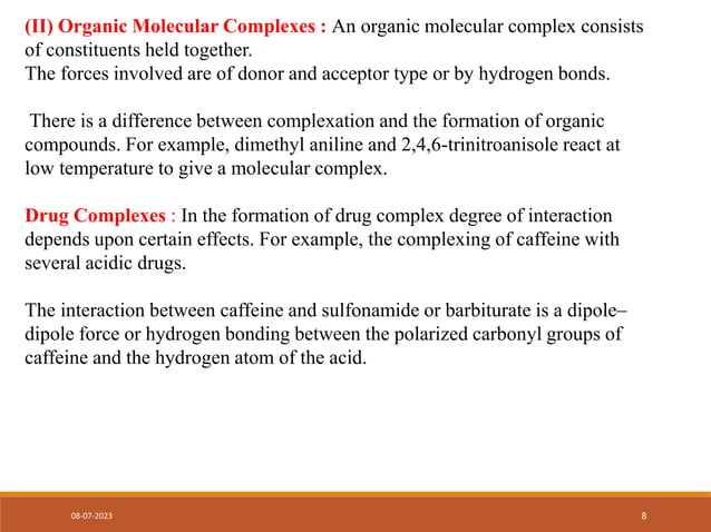 COMPLEXATION AND PROTEIN BINDING | PPTX