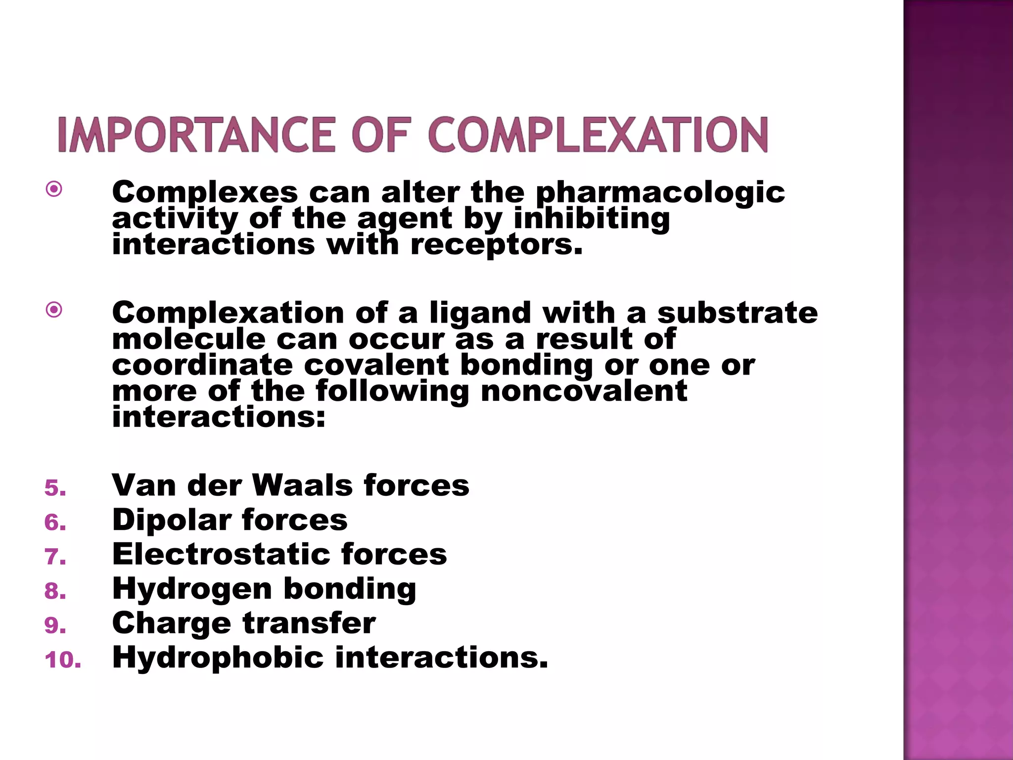 Complexation and protein binding | PPT