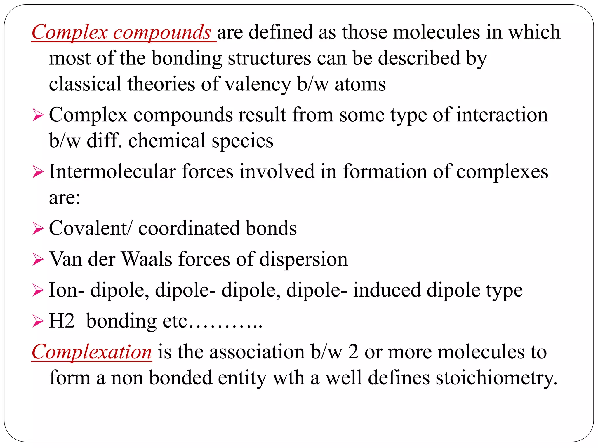 Complexation & protein binding | PDF