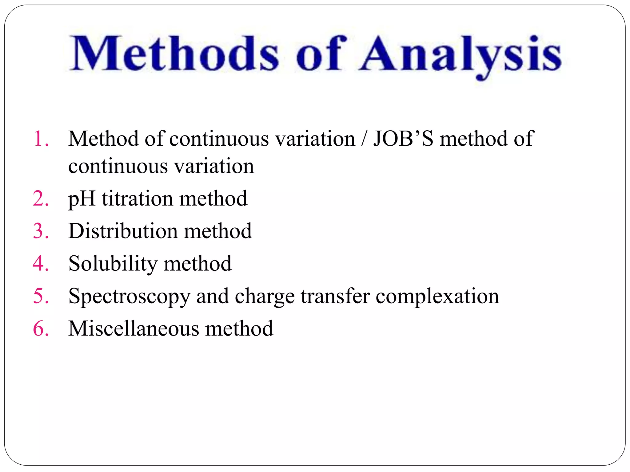 Complexation & protein binding | PDF