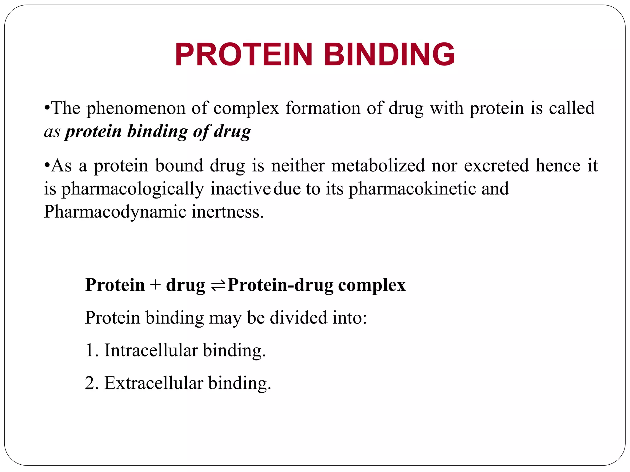 Complexation & protein binding | PDF