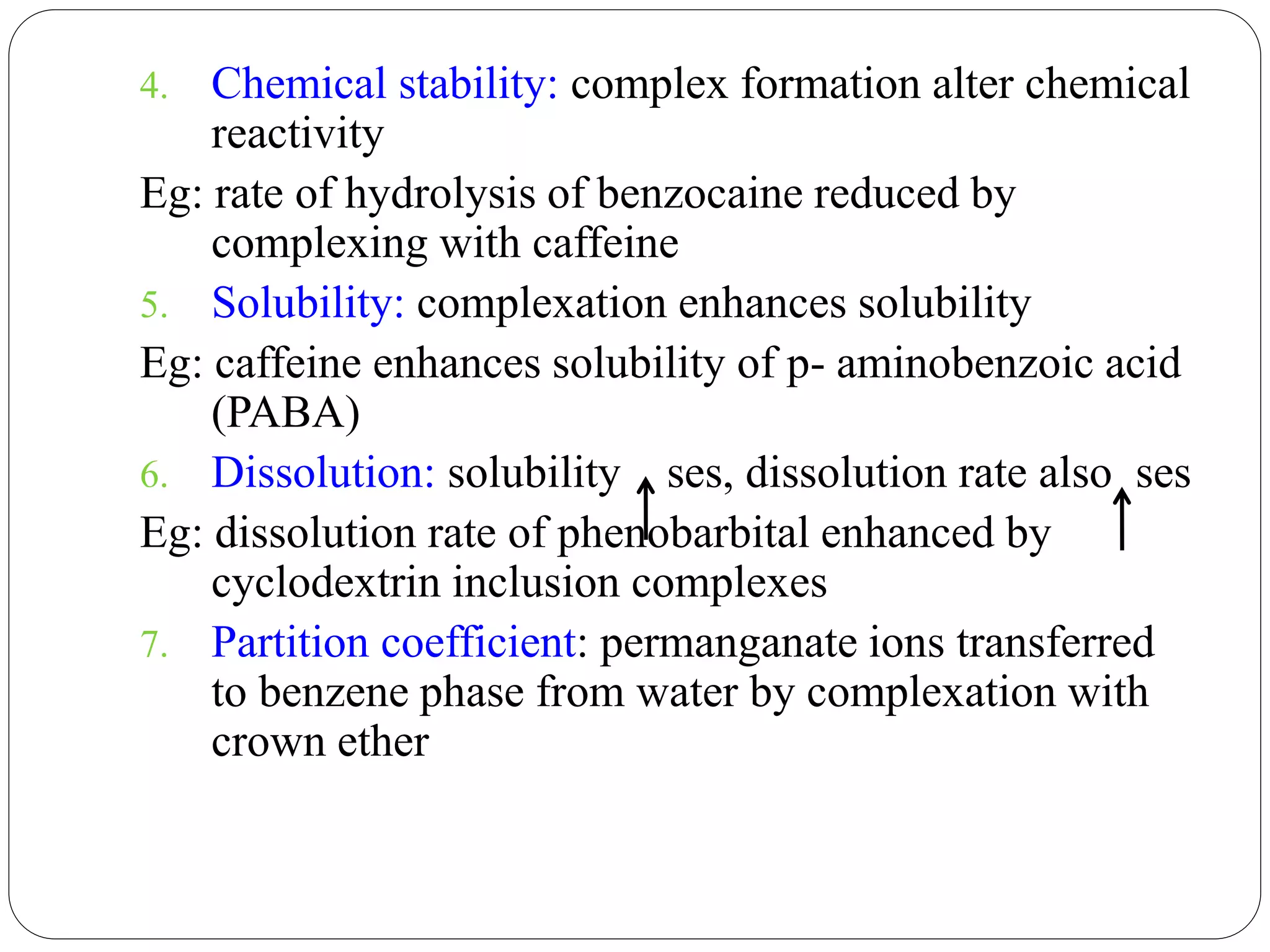 Complexation & protein binding | PDF