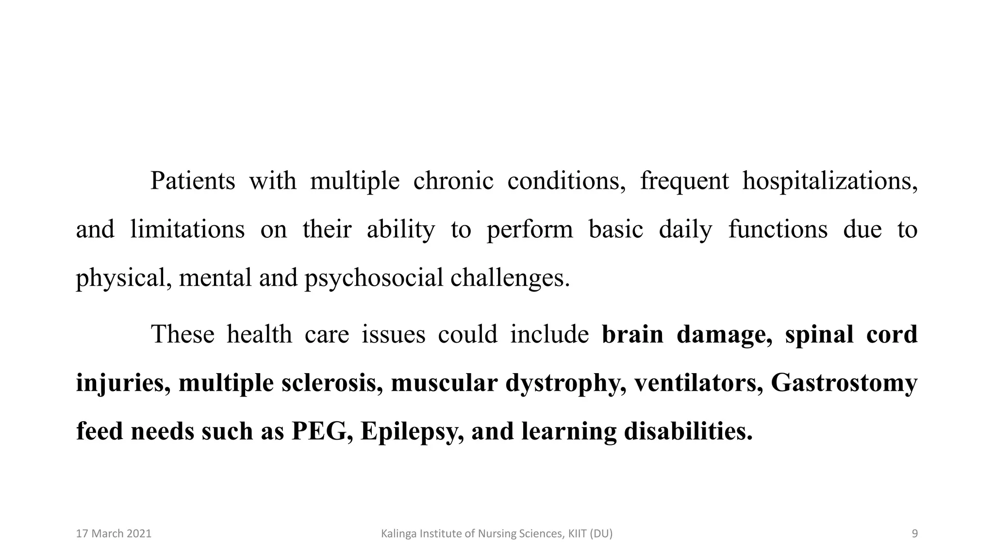 Complex Care Management by Nursing Personnel | PPTX