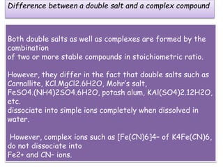 Complex compounds | PPTX