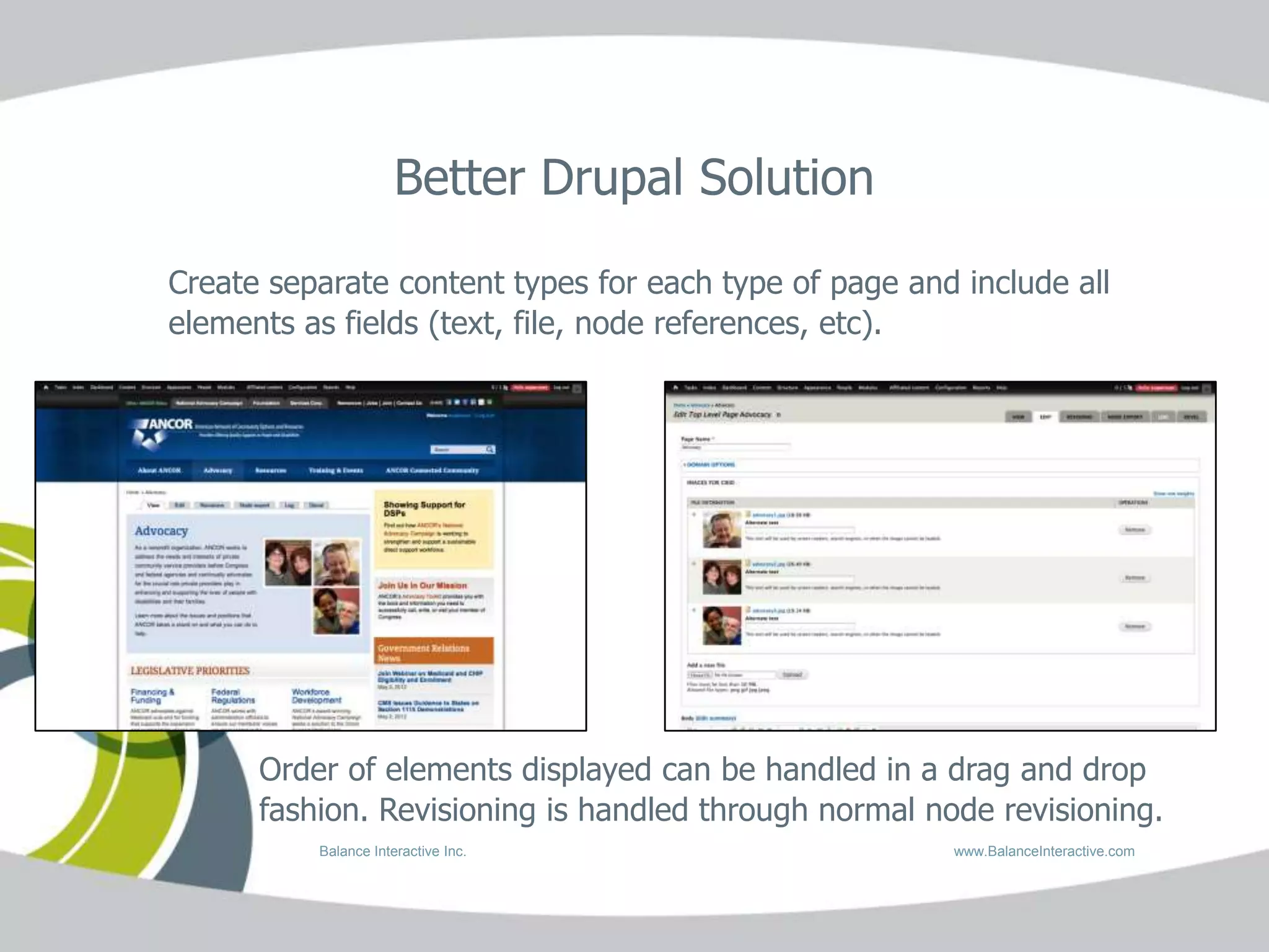Complex Content Structures and Workflow with Drupal | PPTX