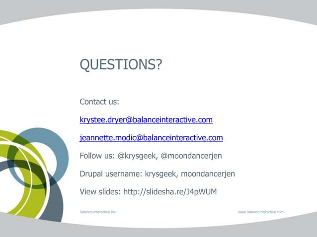 Complex Content Structures and Workflow with Drupal | PPTX