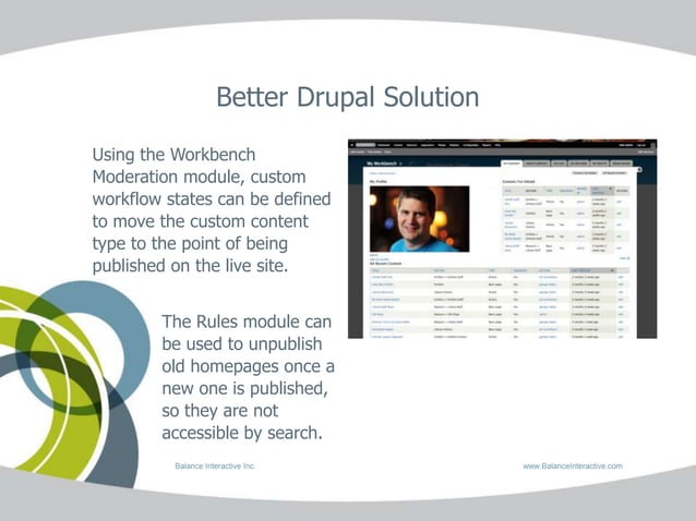 Complex Content Structures and Workflow with Drupal | PPT