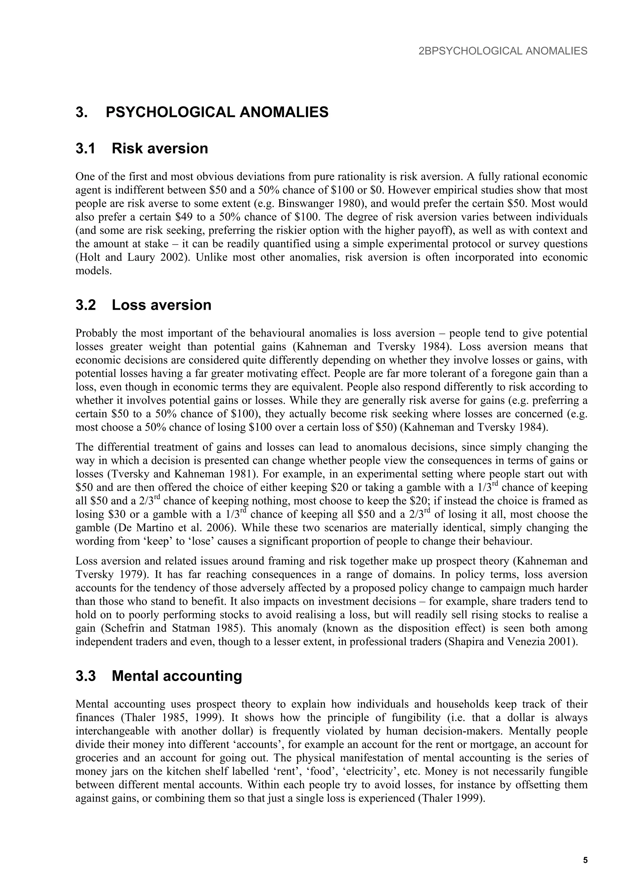 Behavioural Economics & Complex decision making | PDF