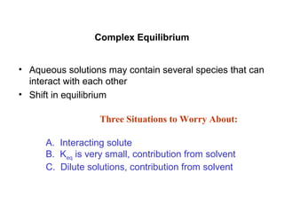 Complex equilbrium | PPT
