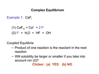 Complex equilbrium | PPT