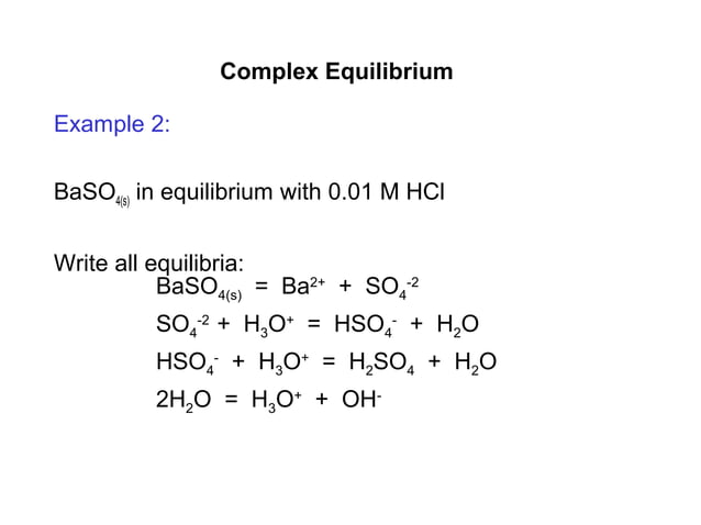 Complex equilbrium | PPT