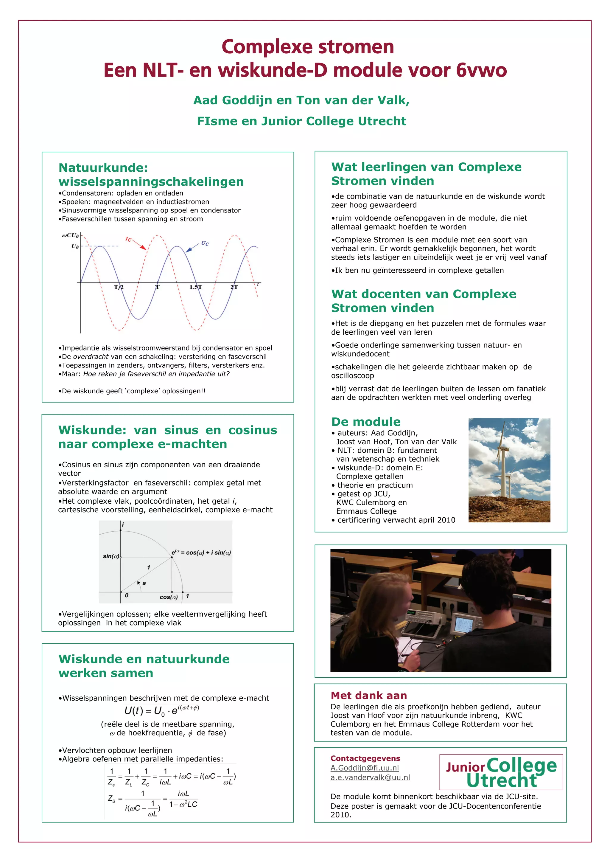 Complexe stromen - module voor nlt en wiskunde D | PDF