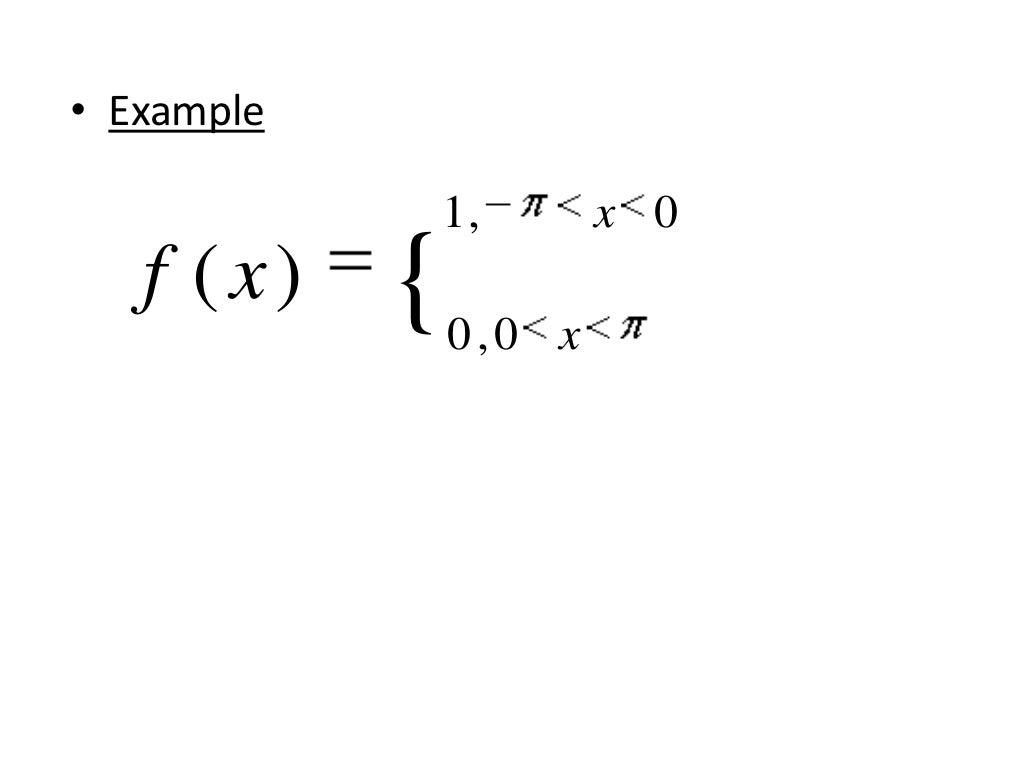 Complex form fourier series