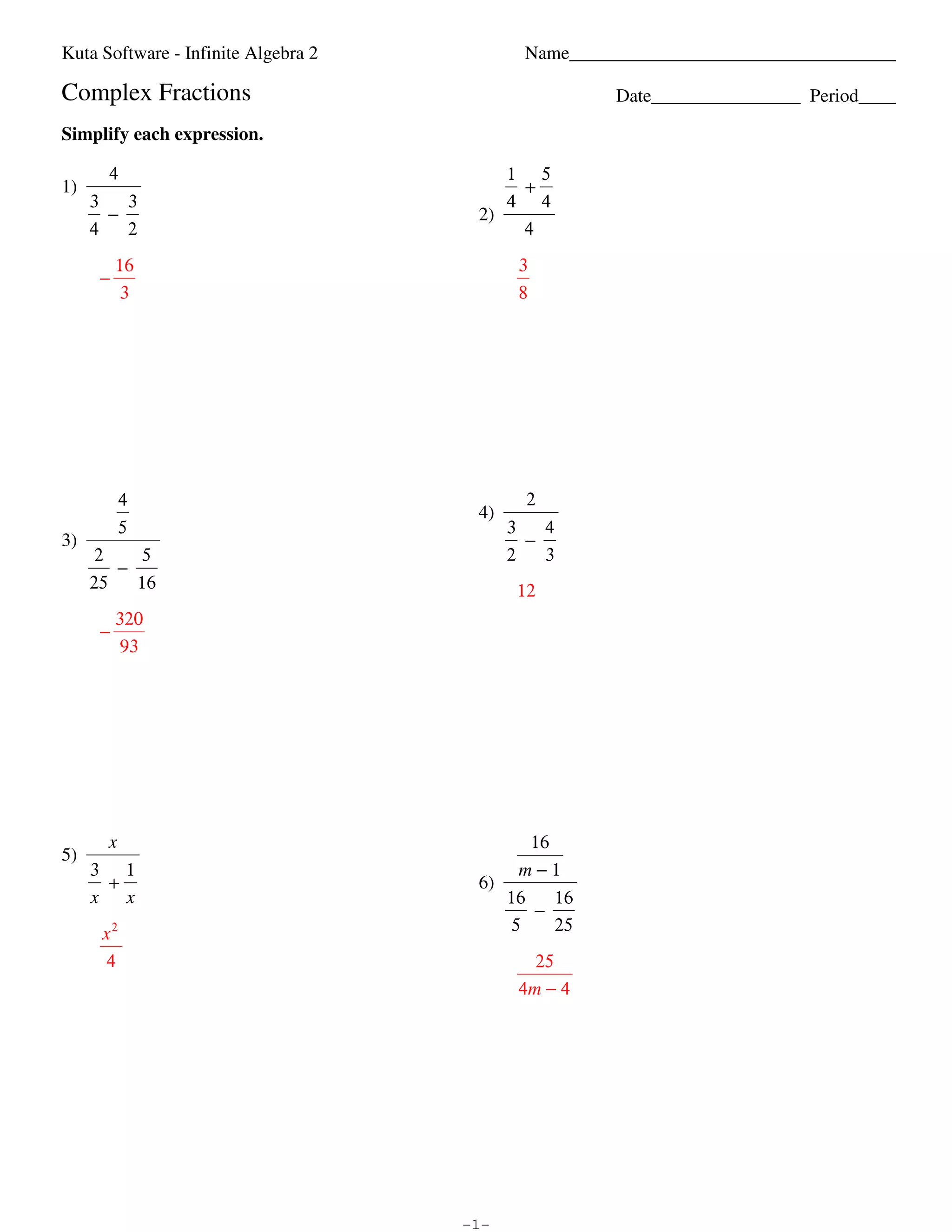 Complex fractions | PDF | Free Download