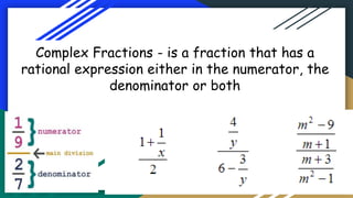 Complex fractions | PPTX