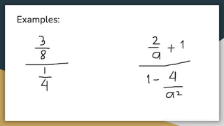 Complex fractions | PPTX