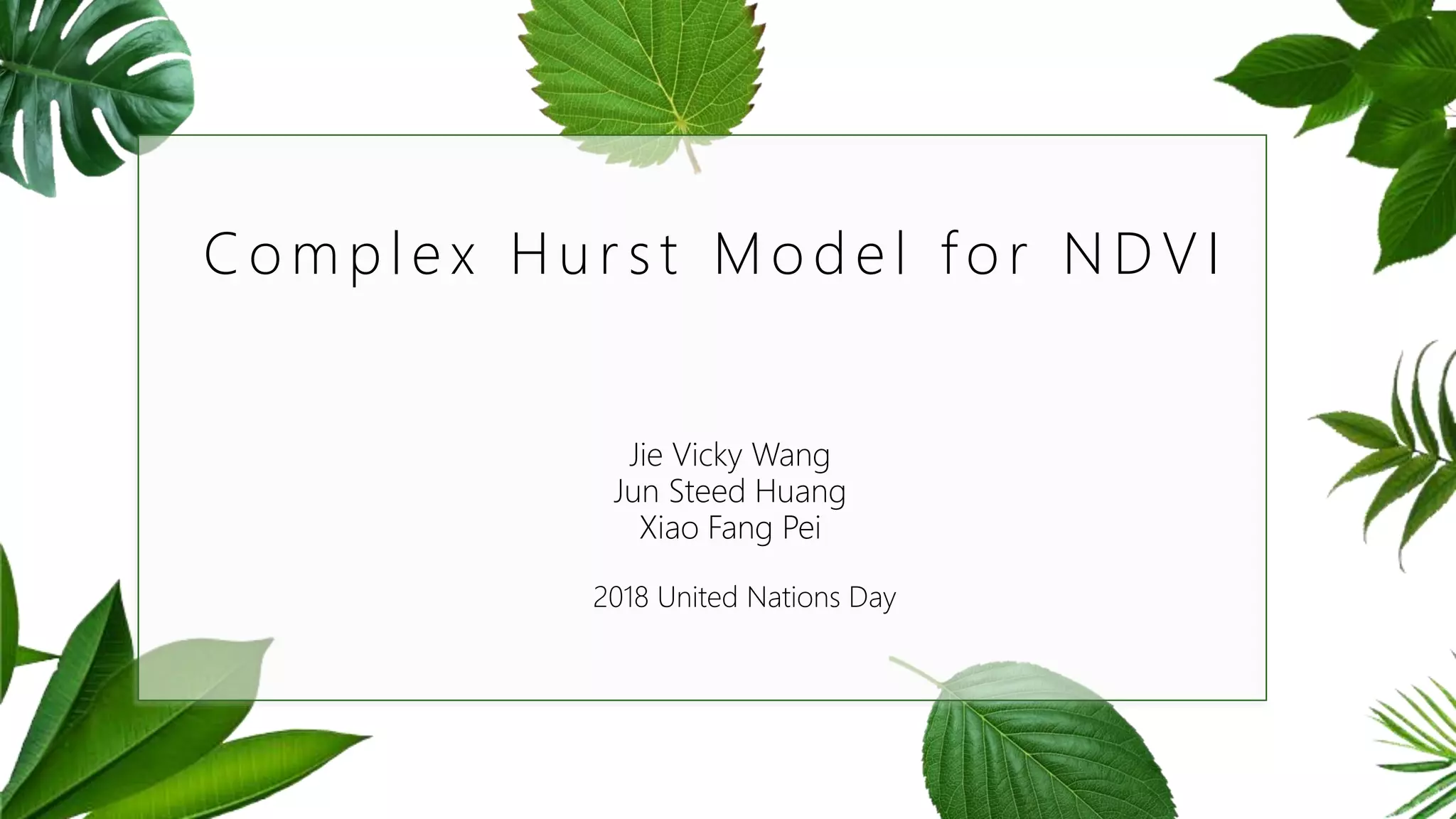 Complex Hurst for NDVI | PPTX