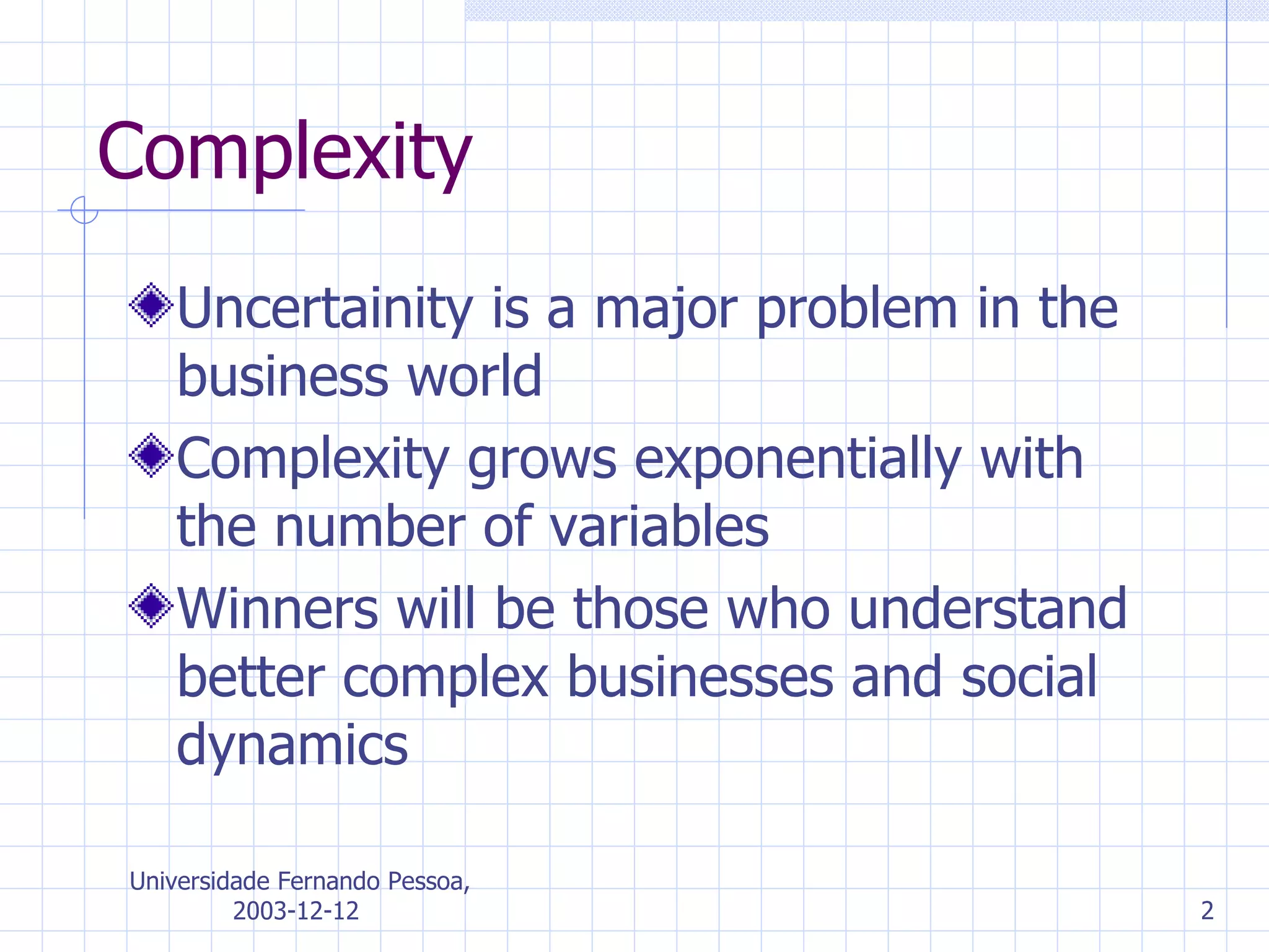 Complexity, the science of the 21st century? | PPT