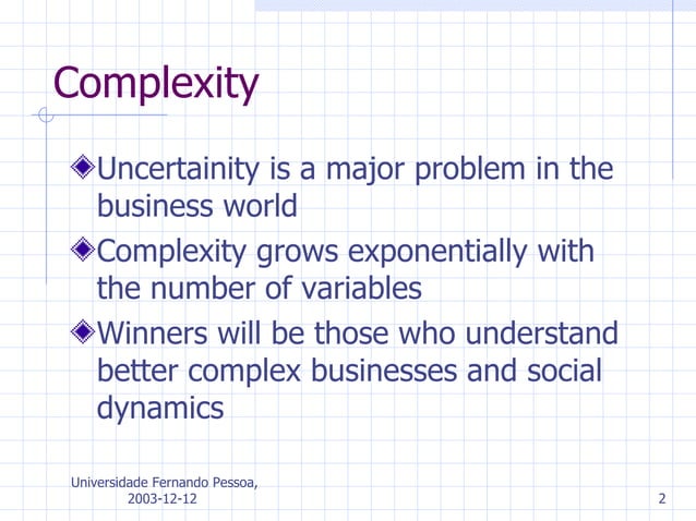Complexity, the science of the 21st century? | PPT