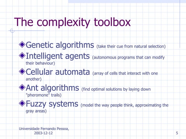 Complexity, the science of the 21st century? | PPT
