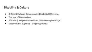 Complex Identities: The Intersection of Disability with Race, Culture ...