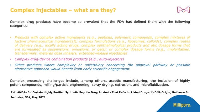 Addressing Downstream Challenges with Complex Injectables | PDF