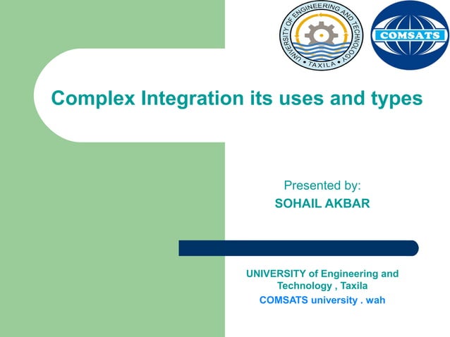 Complex integration its uses and types | PPT