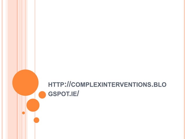 Complex interventions | PPTX